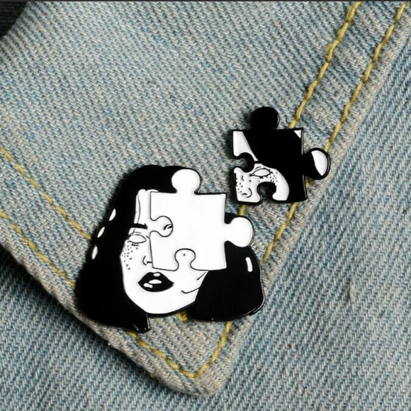 Jewelry | Woman In Pieces Puzzle Enamel Pin Set | Poshmark